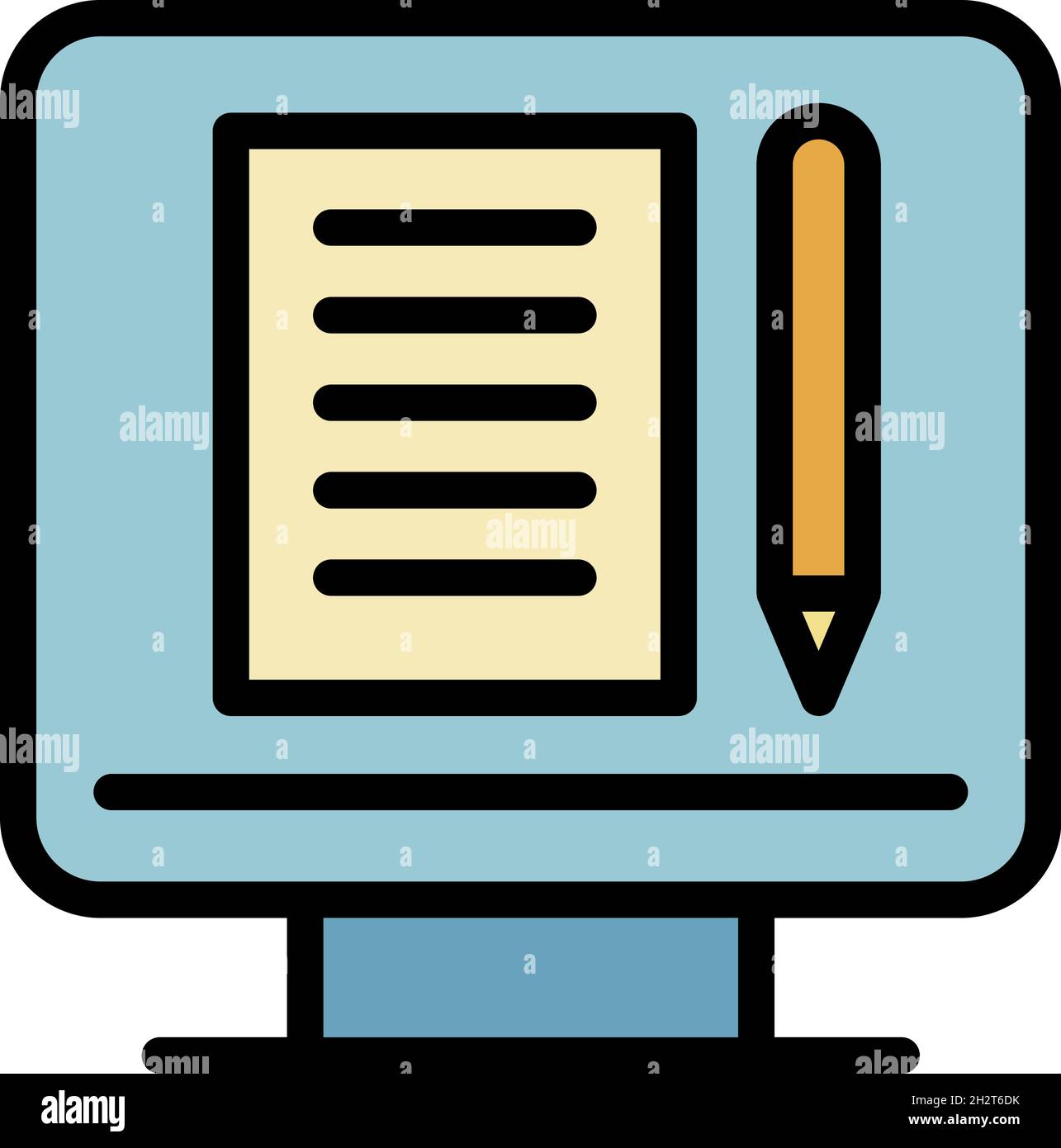 Loan monitor notebook icon. Outline loan monitor notebook vector icon ...