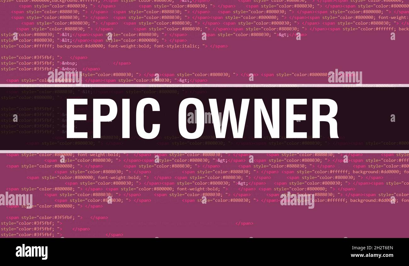 Epic Owner with Binary code digital technology background. Abstract ...