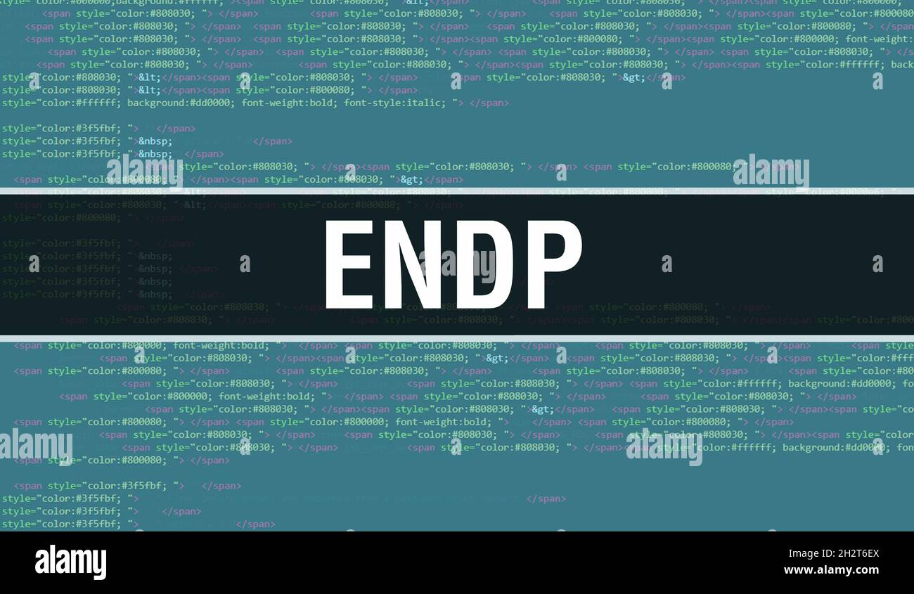 eNDP with Binary code digital technology background. Abstract ...