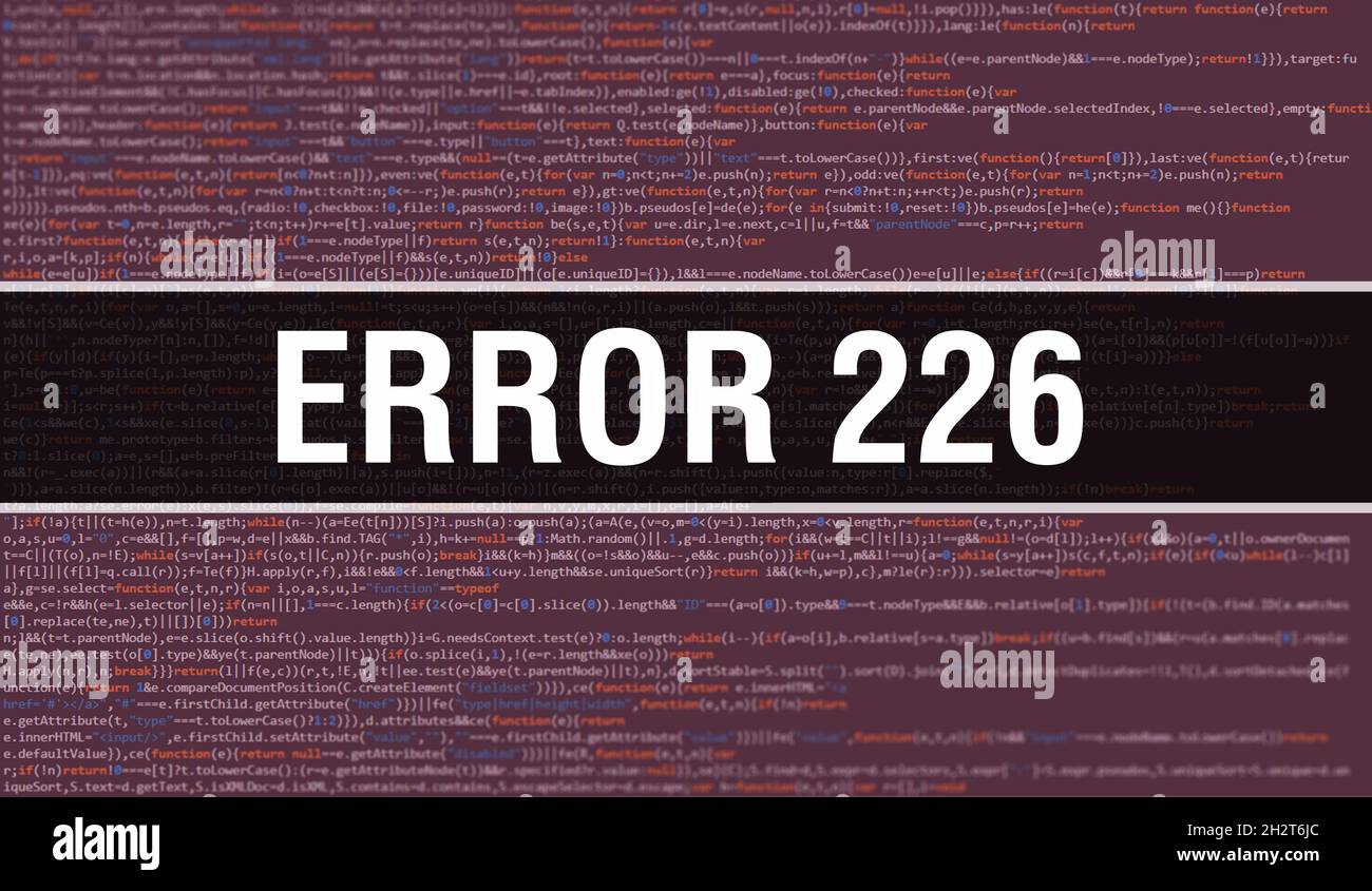 Error 226 background hi-res stock photography and images - Alamy