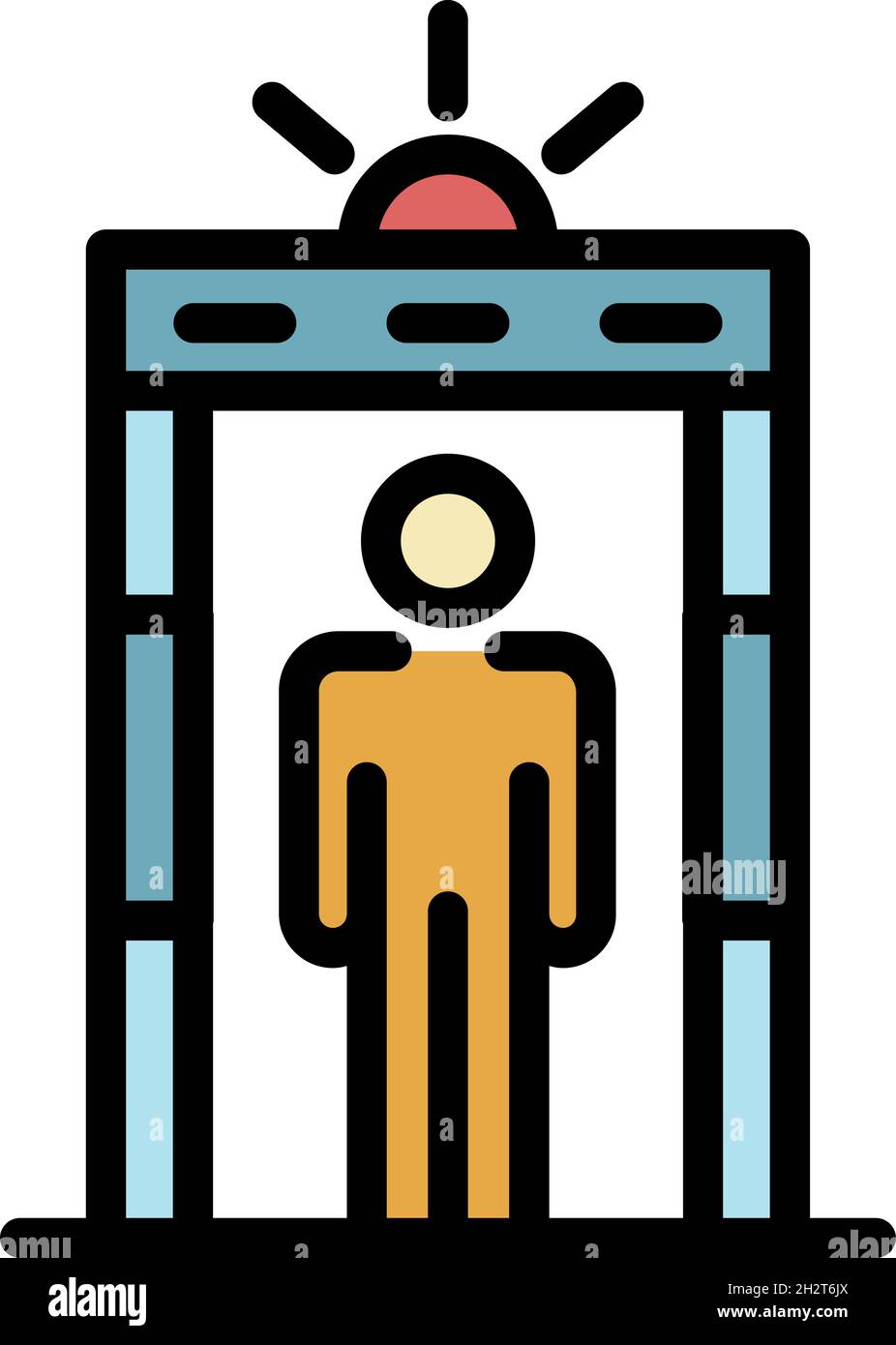 Airport security body scan Cut Out Stock Images & Pictures - Alamy