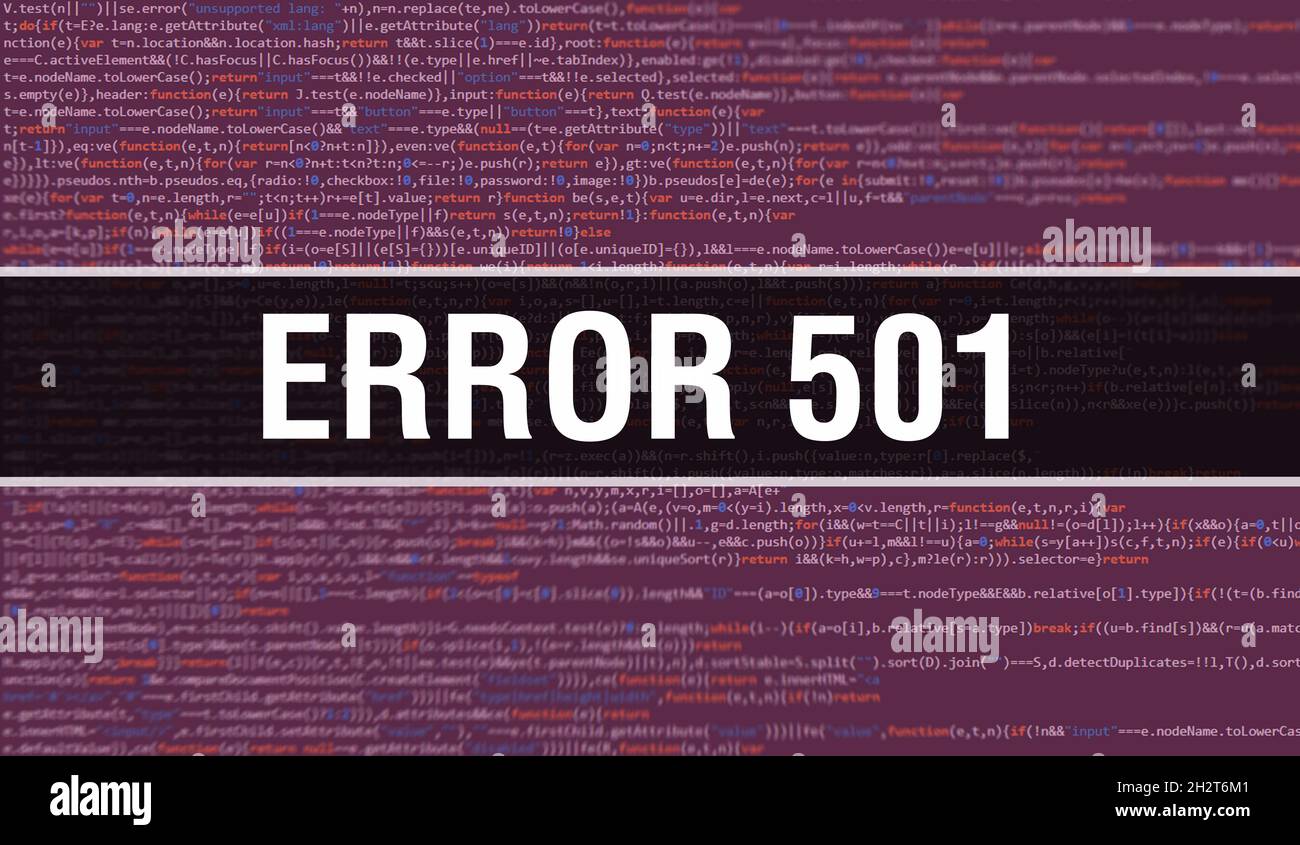 Error 501 Concept Illustration Using Code For Developing Programs And App Error 501 Website 8507