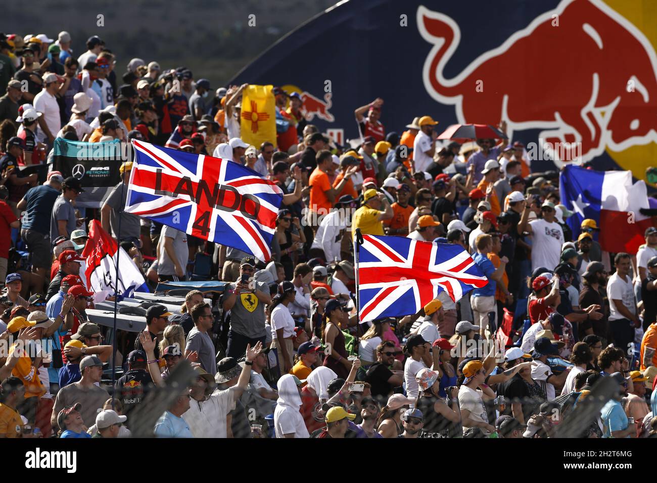 NORRIS Lando (gbr), McLaren MCL35M, spectators, fans during the Formula ...