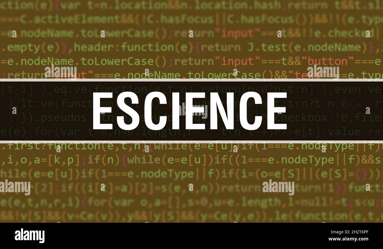 eScience with Abstract Technology Binary code Background.Digital binary ...