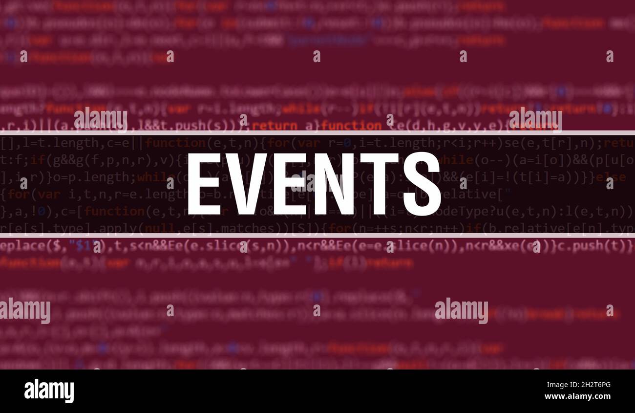 Events with Binary code digital technology background. Abstract background with program code and ...
