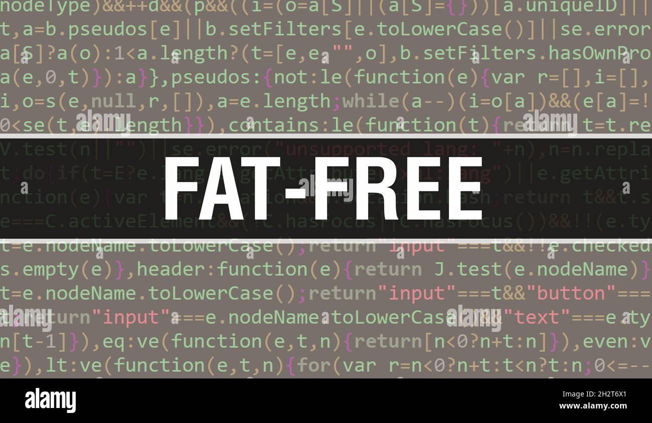 Fat Free Text Written On Programming Code Abstract Technology Background Of Software Developer