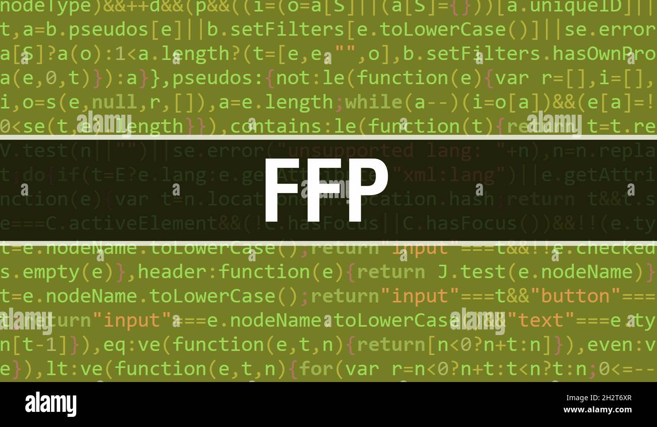 Ffp Text Written On Programming Code Abstract Technology Background Of