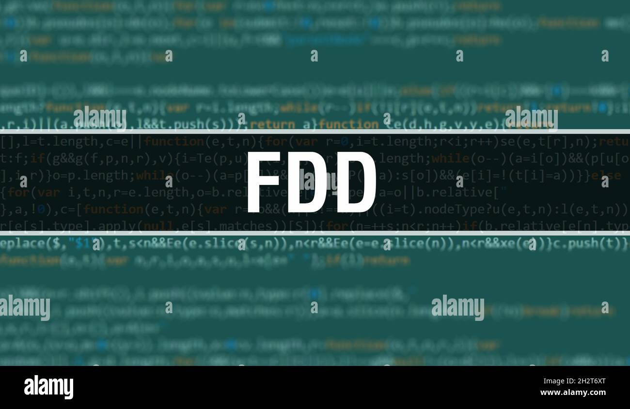 Fdd With Binary Code Digital Technology Background Abstract Background With Program Code And