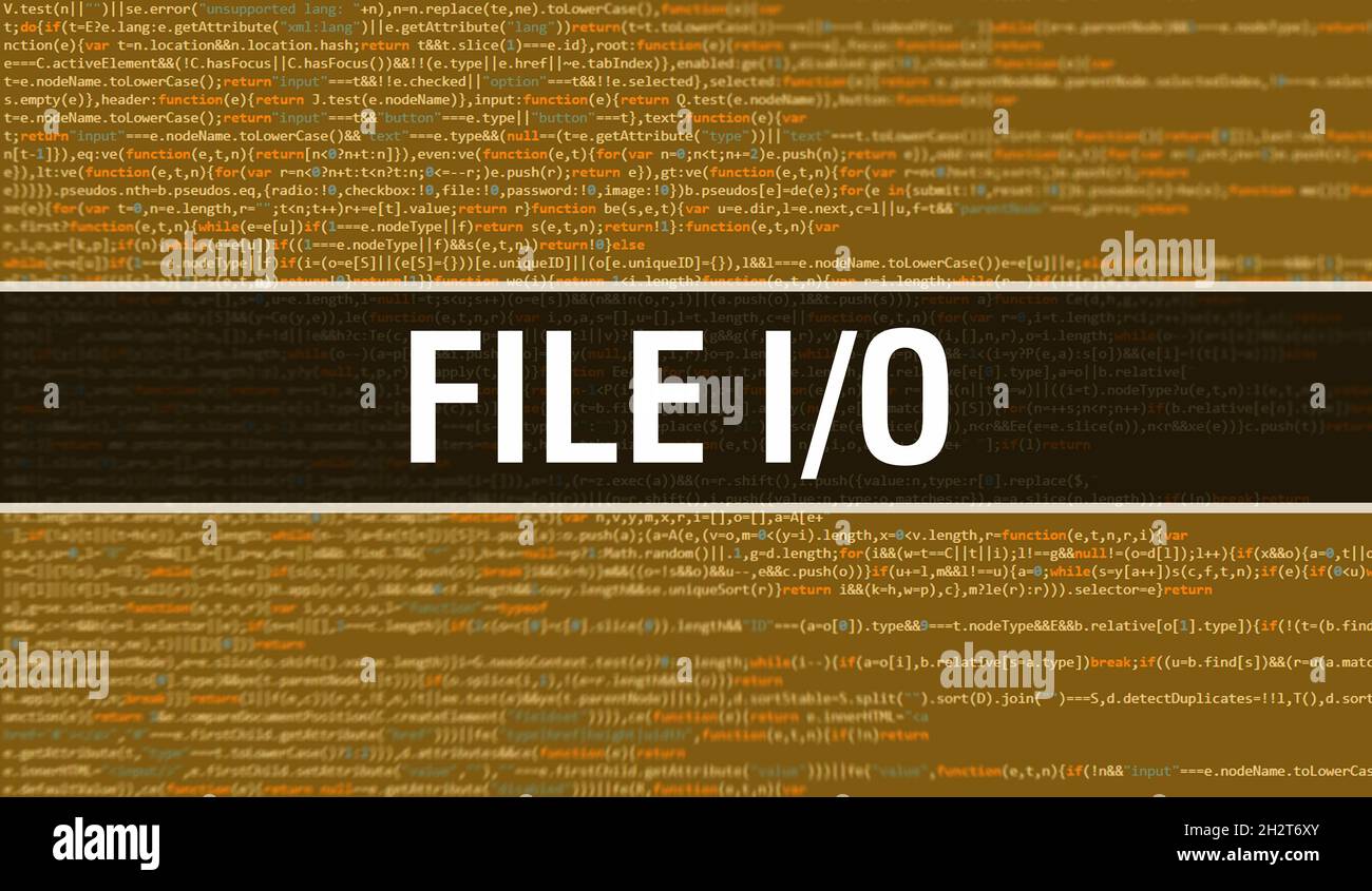 File I/O concept illustration using code for developing programs and ...