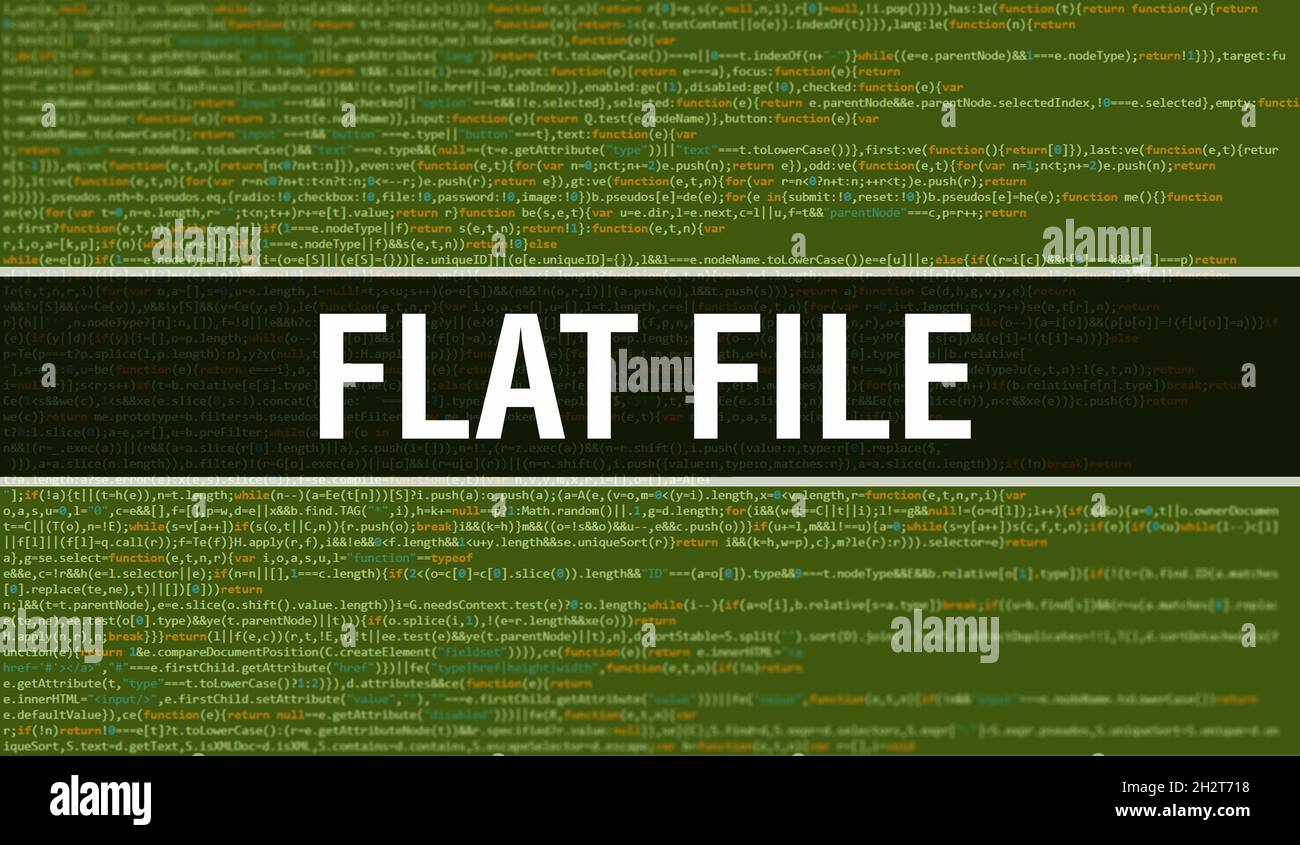 Flat file concept with Random Parts of Program Code.Flat file text ...