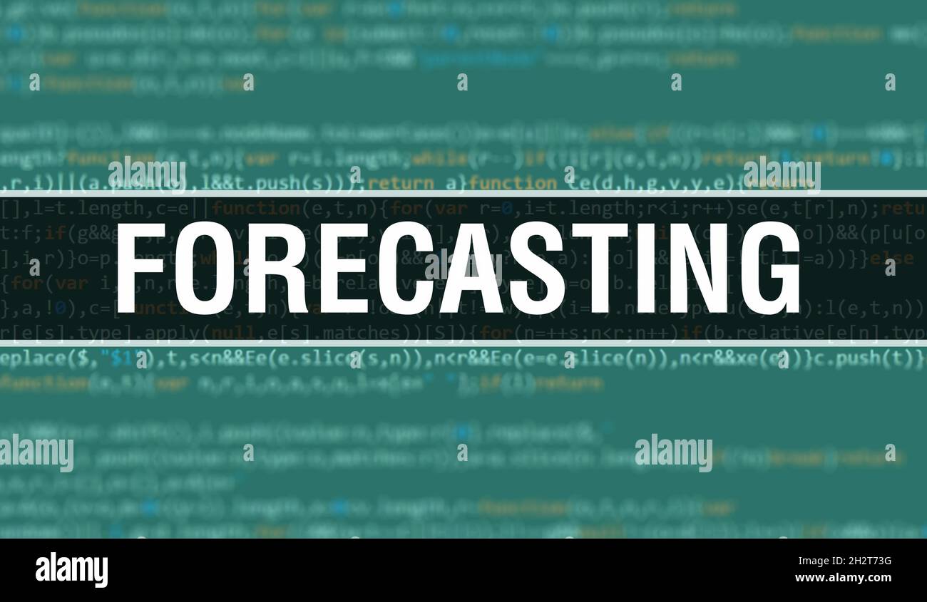 Forecasting with Binary code digital technology background. Abstract ...