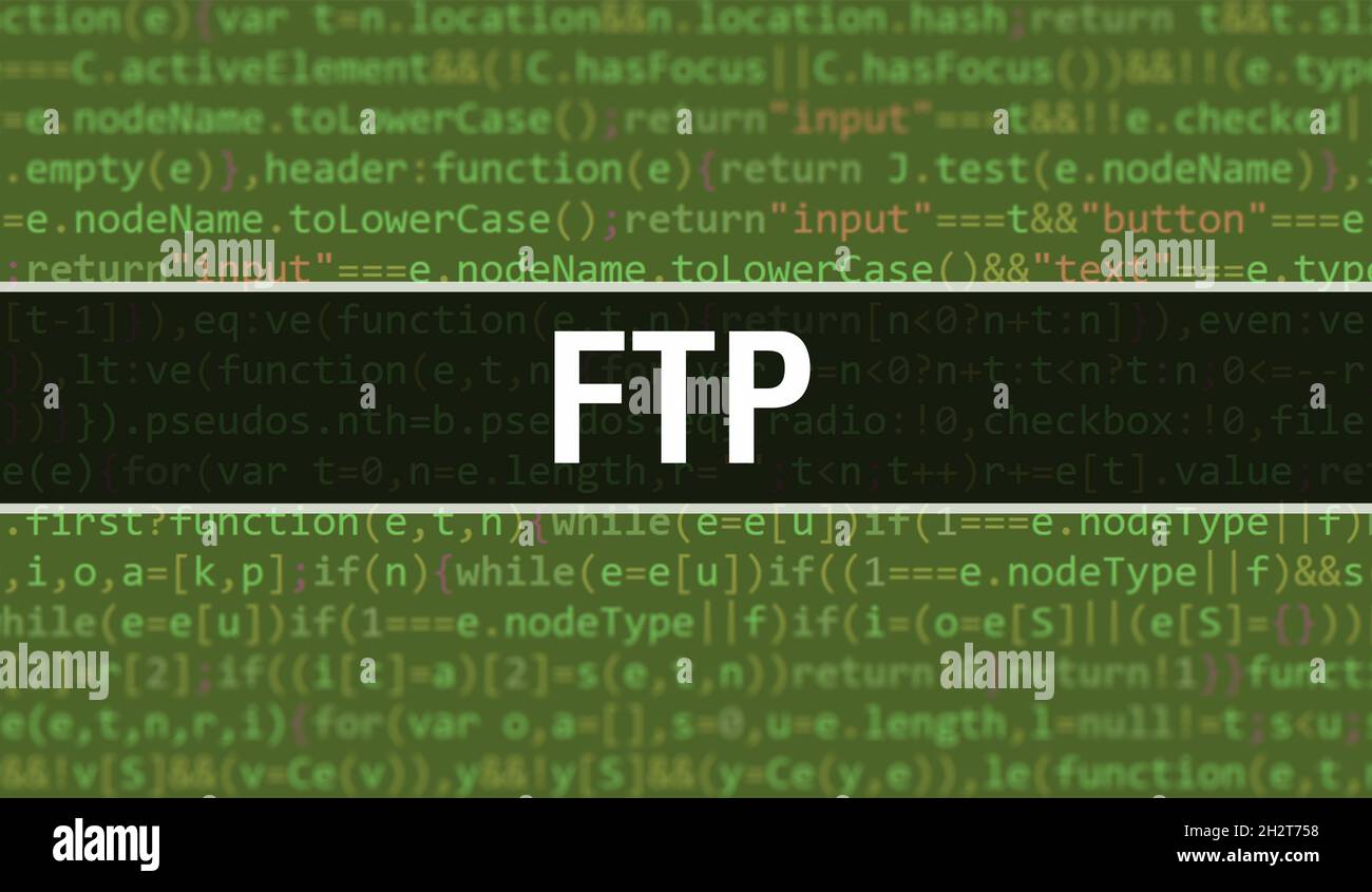 FTP with Abstract Technology Binary code Background.Digital binary data ...