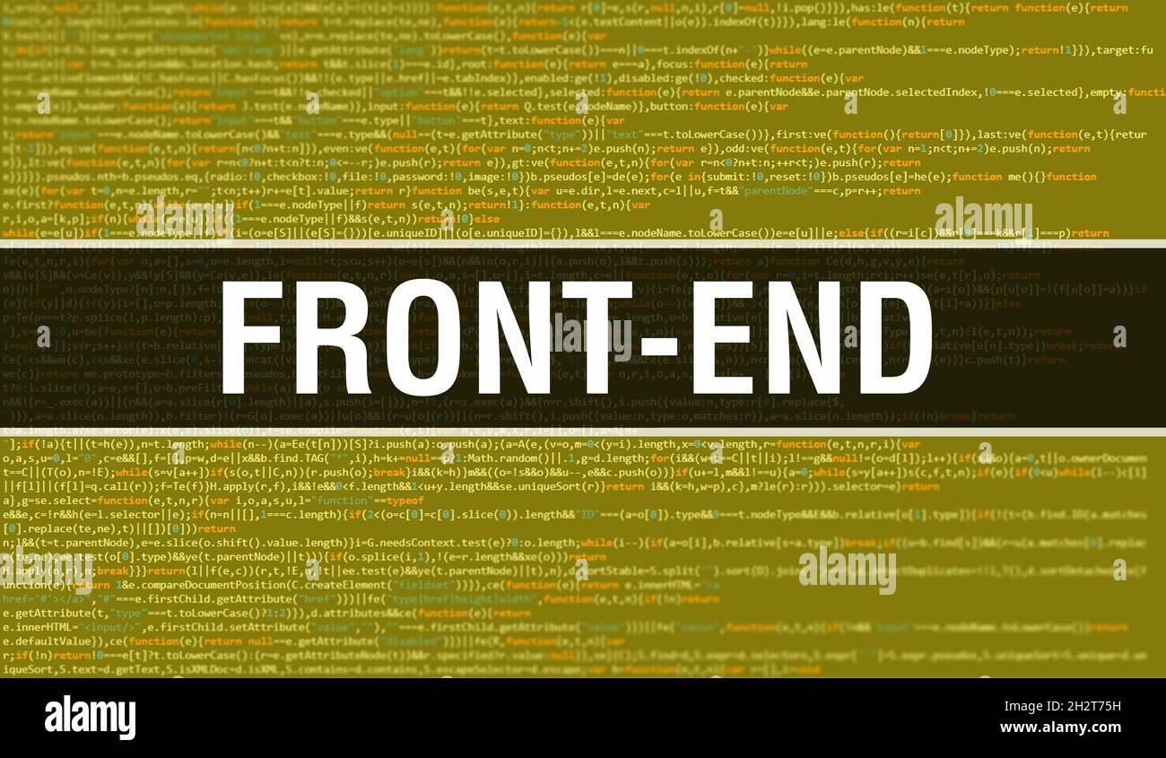 Front-end concept with Random Parts of Program Code.Front-end text ... Front-end concept with Random Parts of Program Code.Front-end text ...
