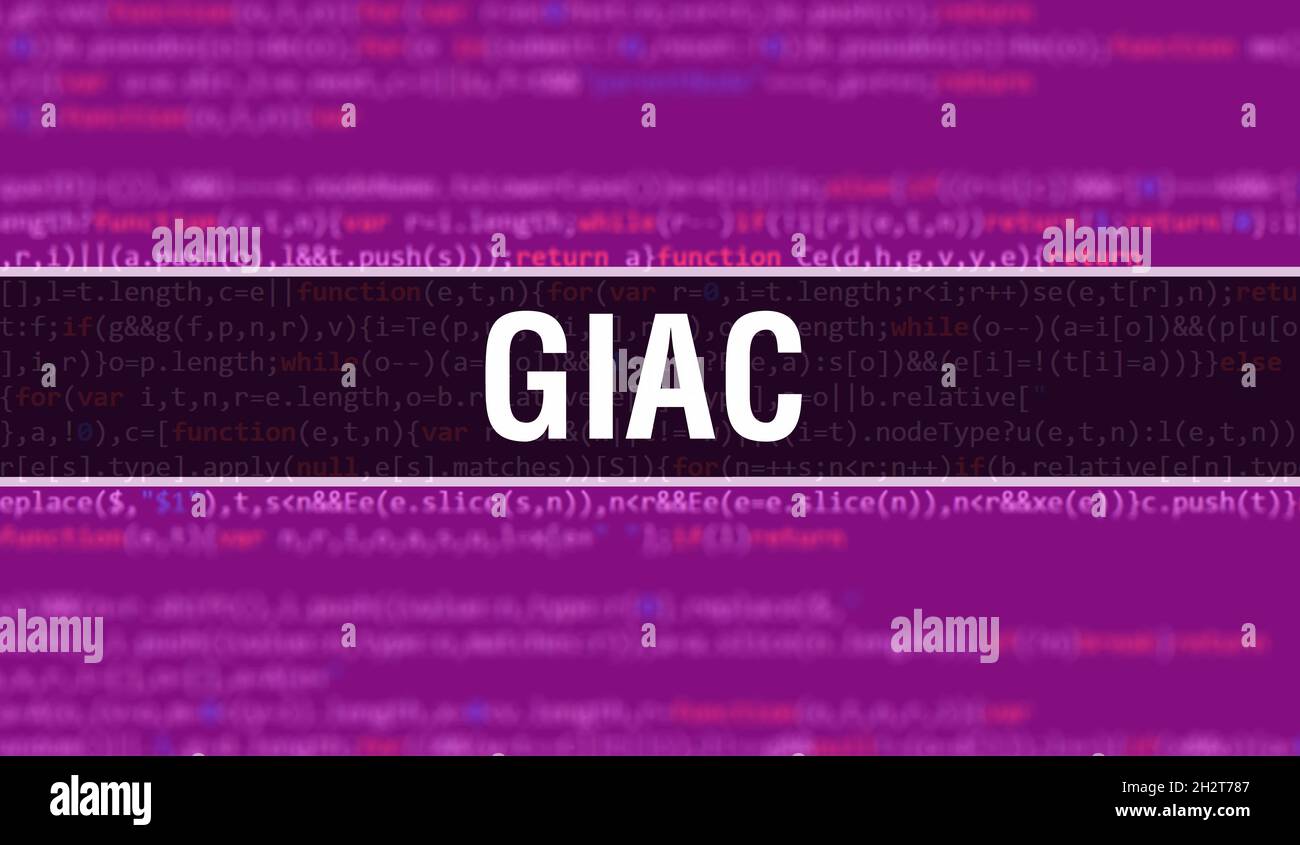 GIAC with Binary code digital technology background. Abstract ...