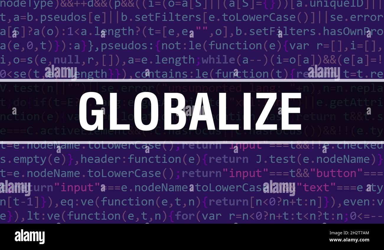Globalize text written on Programming code abstract technology ...