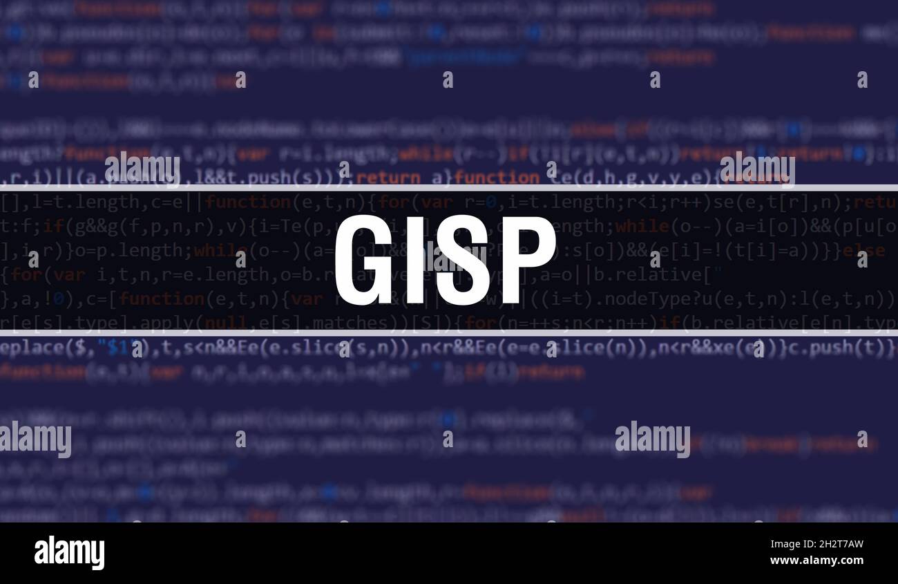 GISP with Binary code digital technology background. Abstract ...