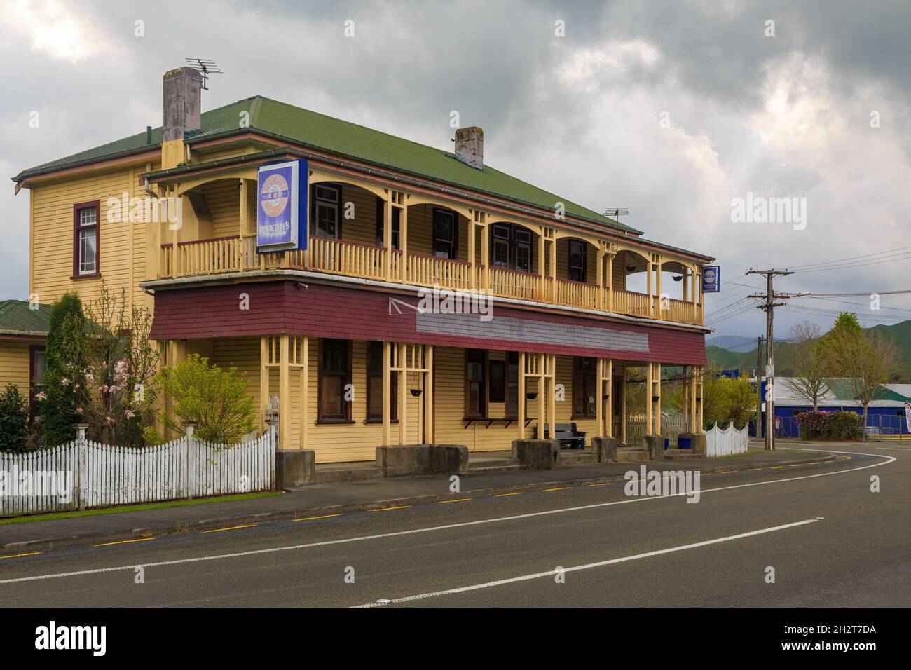 The old wooden Matawai Hotel in the remote village of Matawai, New ...