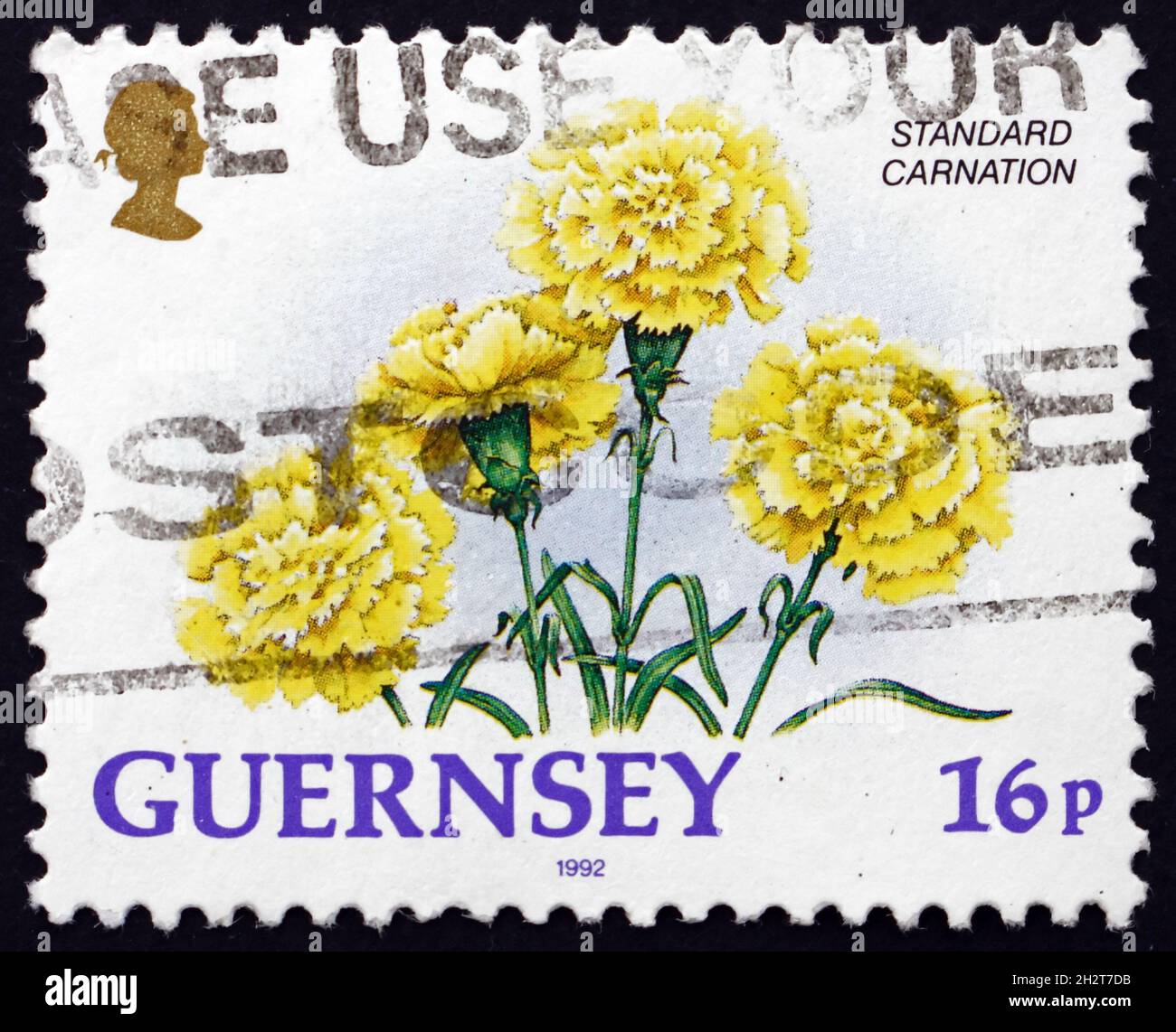 GUERNSEY - CIRCA 1992: a stamp printed in Guernsey shows standard ...