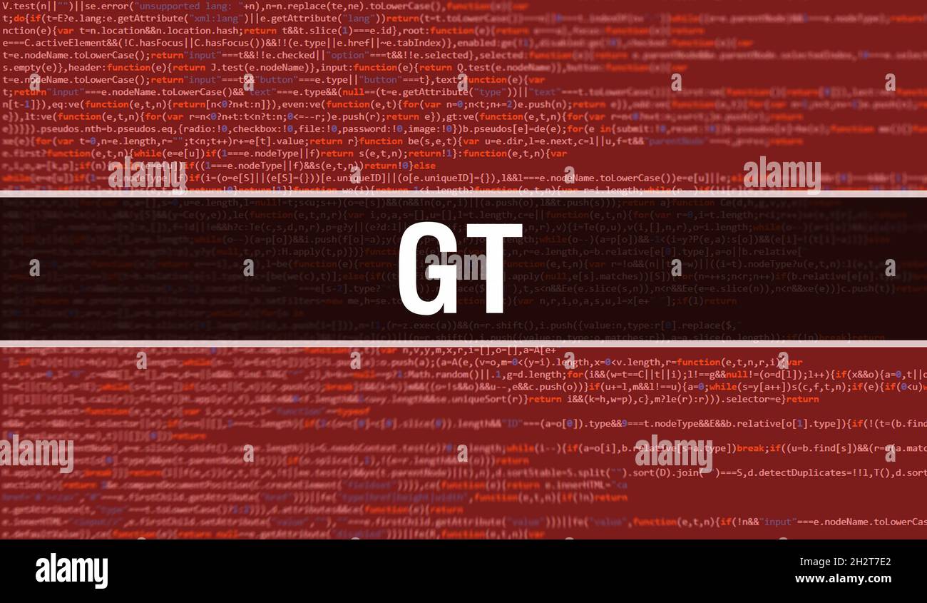 GT with Binary code digital technology background. Abstract background ...