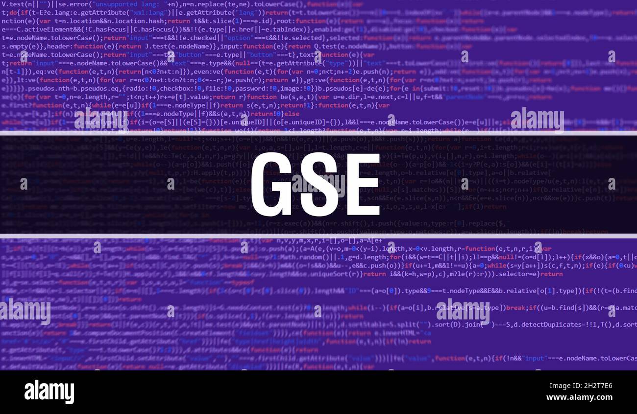 Gse With Binary Code Digital Technology Background Abstract Background With Program Code And