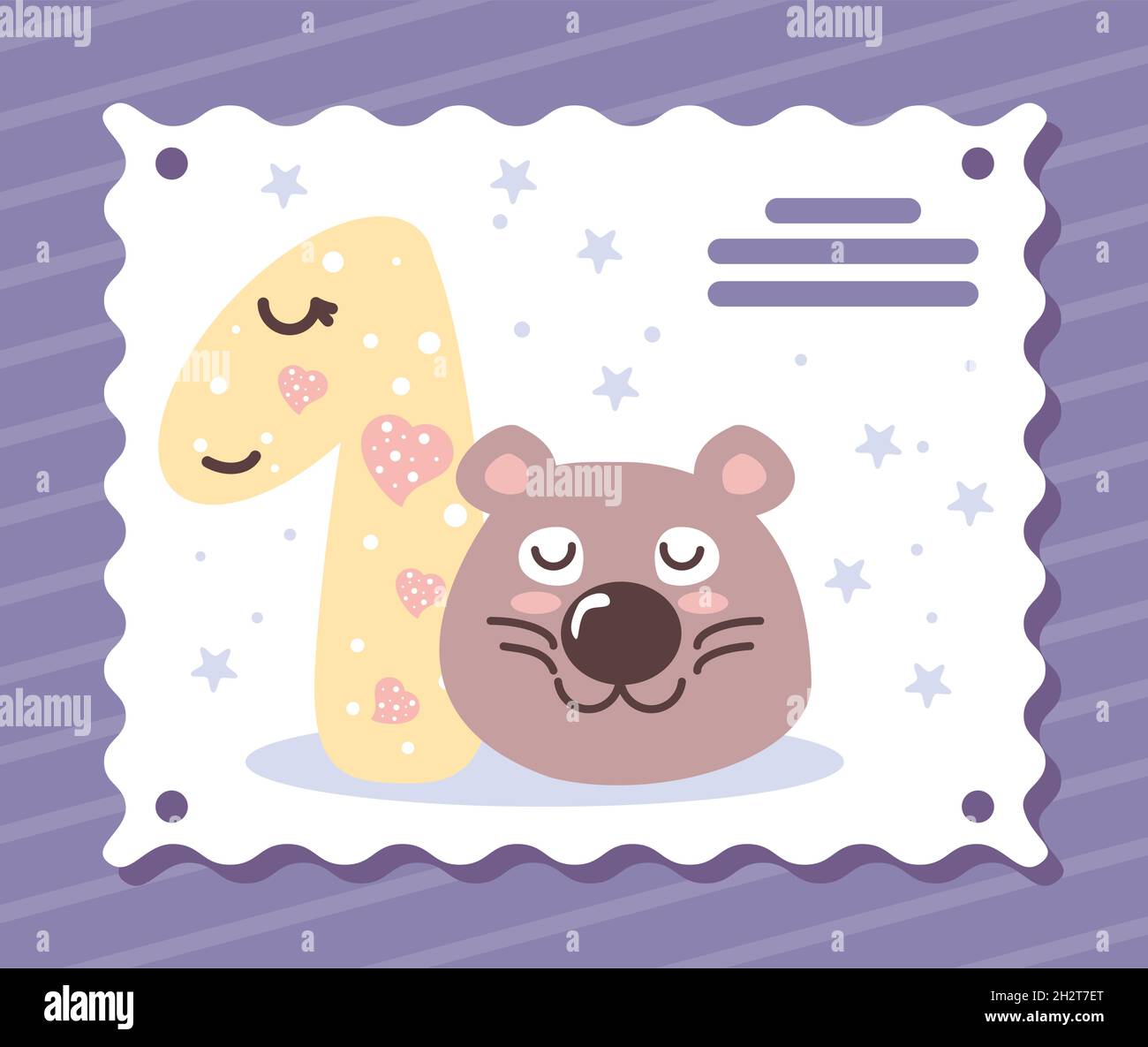 baby number and bear Stock Vector Image & Art - Alamy