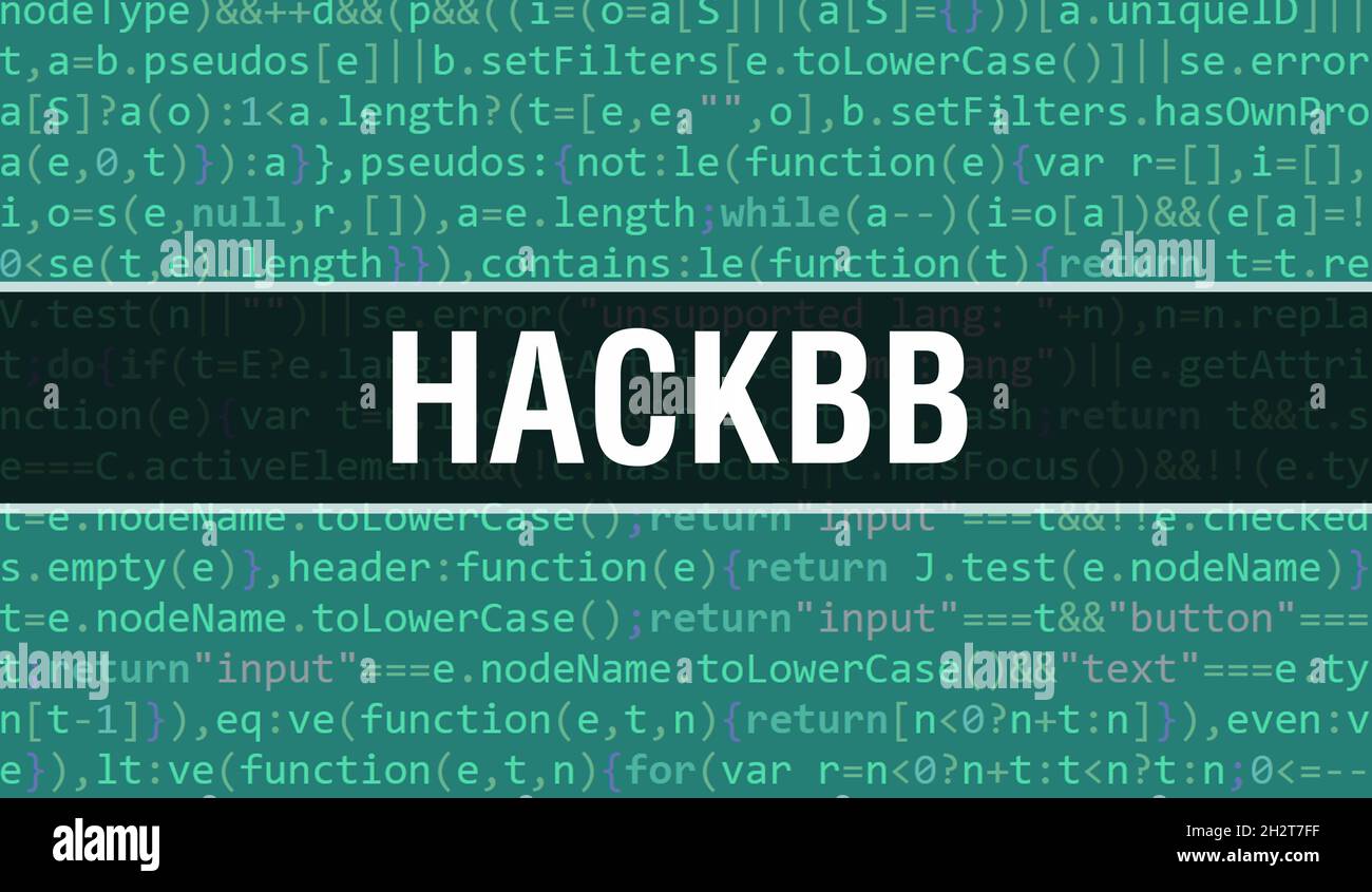 HackBB concept with Random Parts of Program Code.HackBB text written on ...
