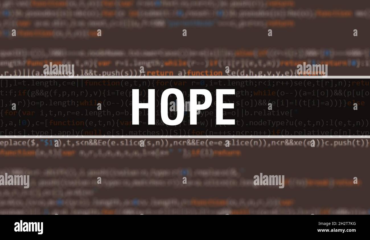 Hope concept with Random Parts of Program Code. Hope with Programming ...