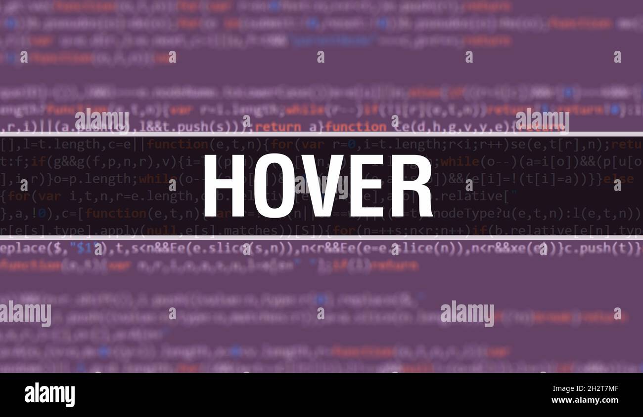 Hover concept with Random Parts of Program Code. Hover with Programming ...