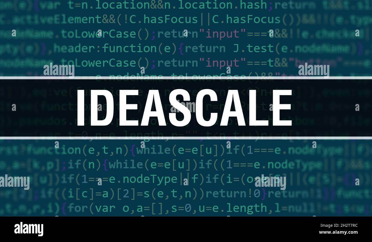 IdeaScale text written on Programming code abstract technology ...