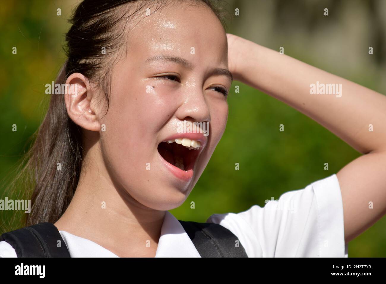 A Surprised Youthful Filipina Female Student Stock Photo - Alamy
