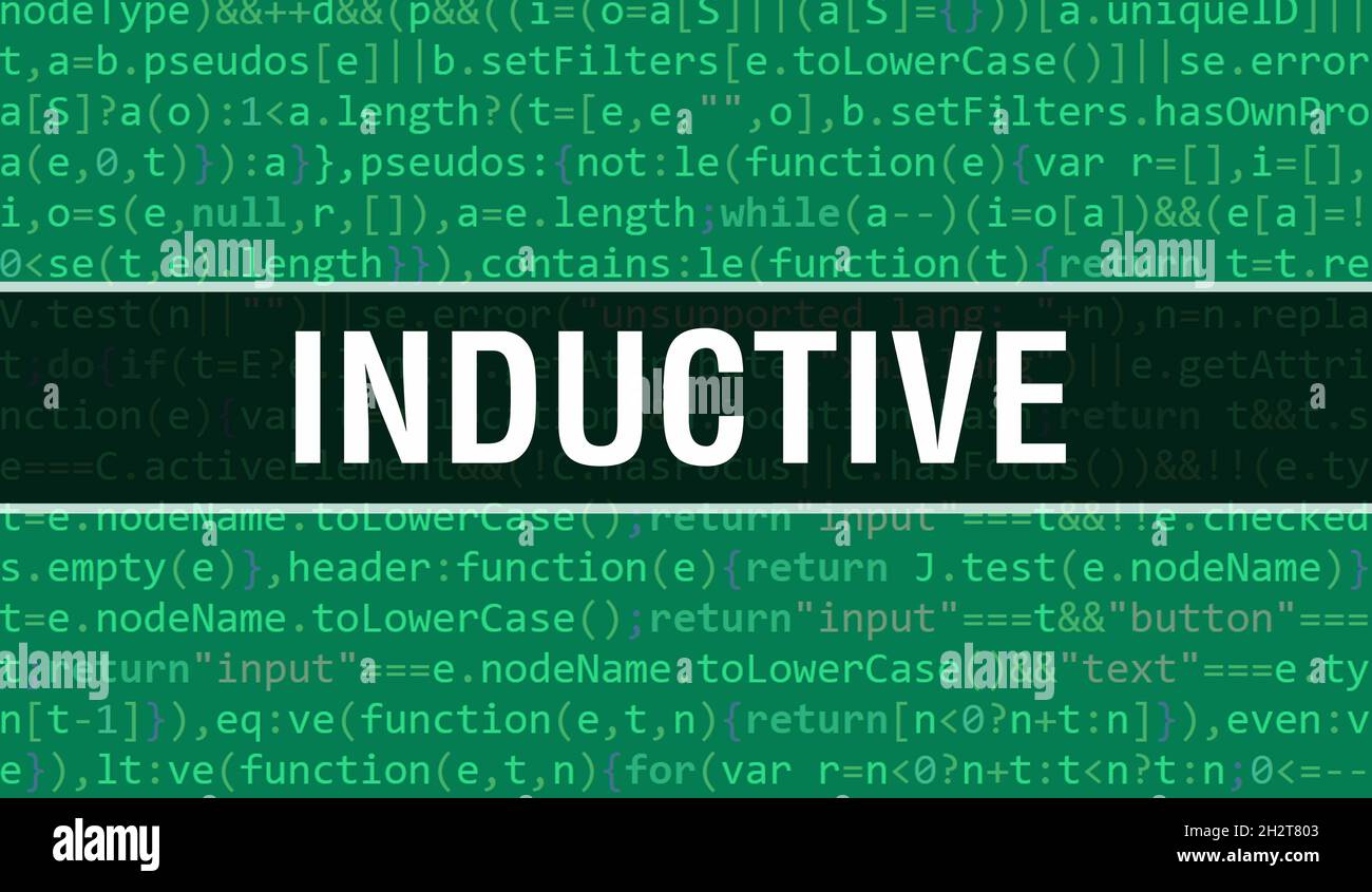 Inductive Concept With Random Parts Of Program Codeinductive Text Written On Programming Code 1937