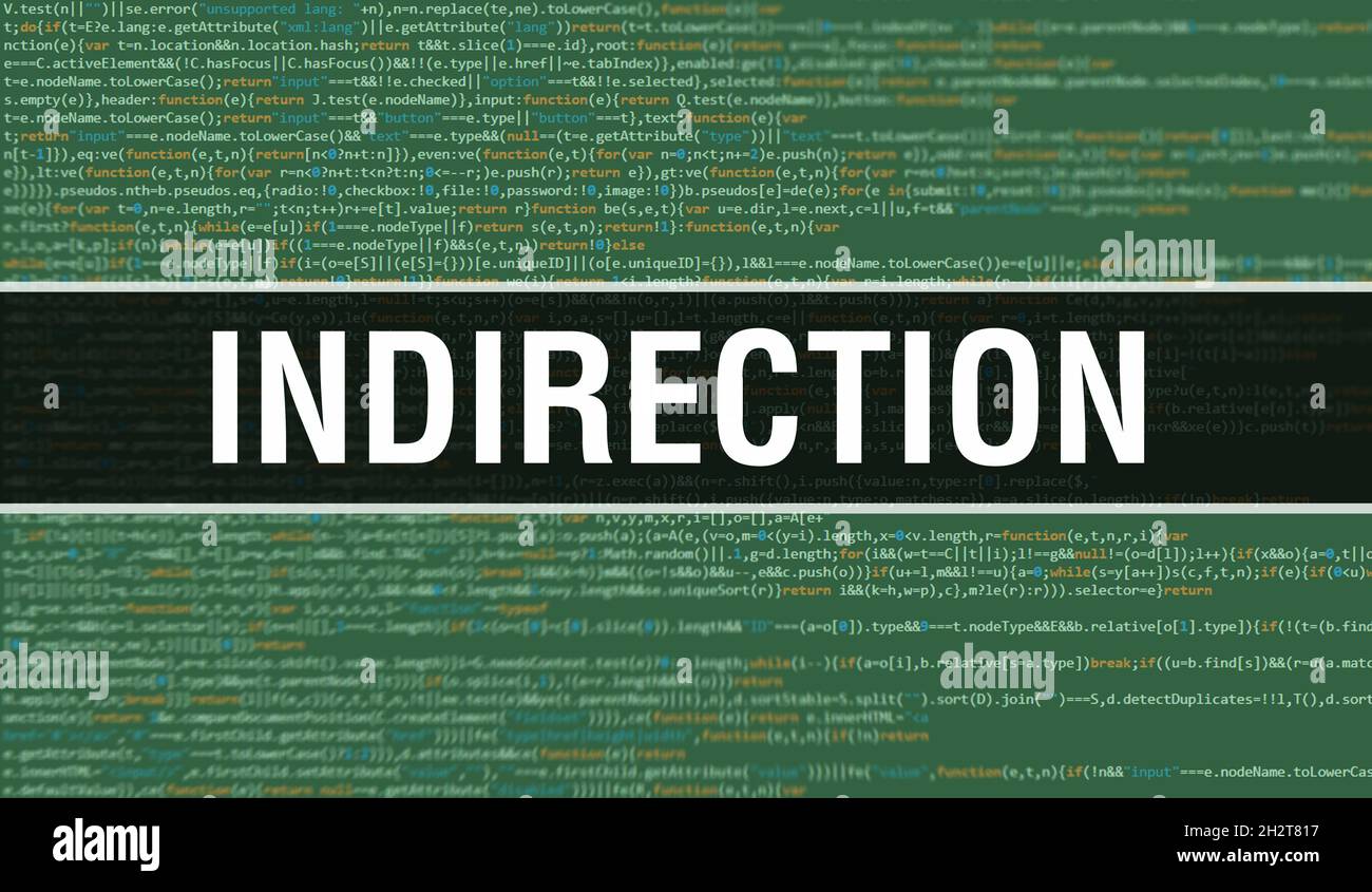 Indirection with Binary code digital technology background. Abstract ...