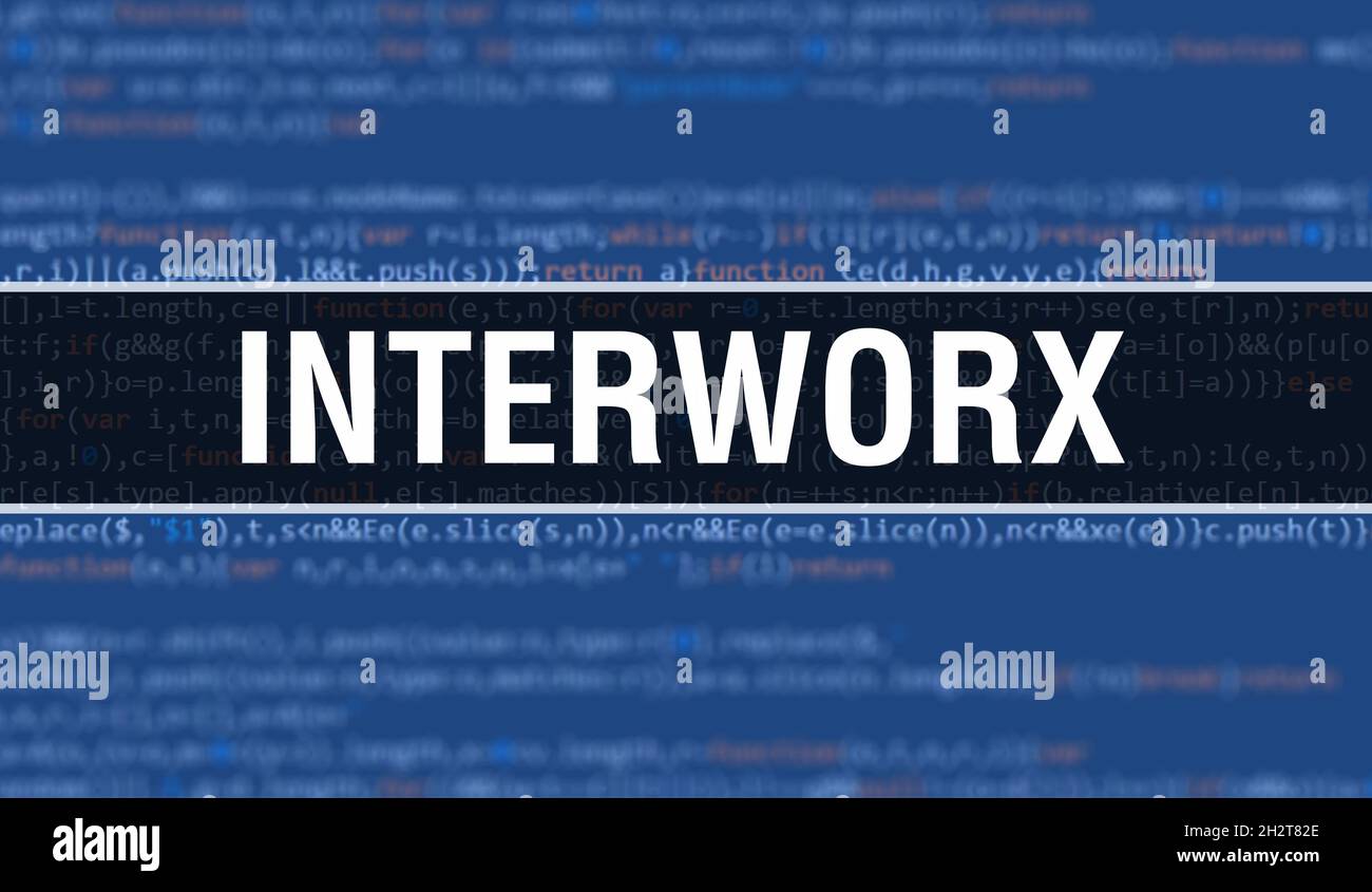 Interworx Concept With Random Parts Of Program Code Interworx With Programming Code Abstract