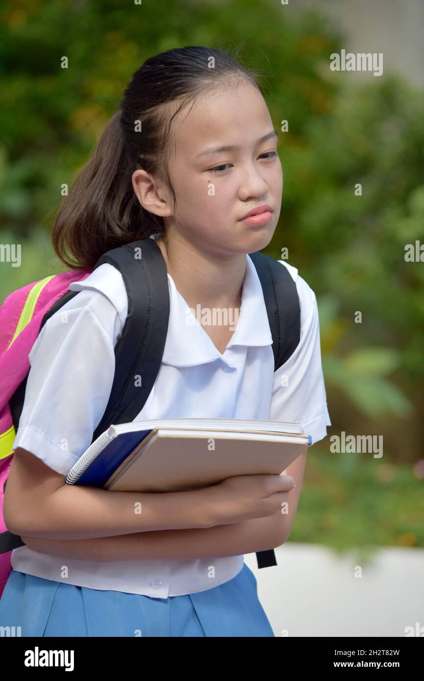 A Pretty Girl Student Poor Health Stock Photo - Alamy