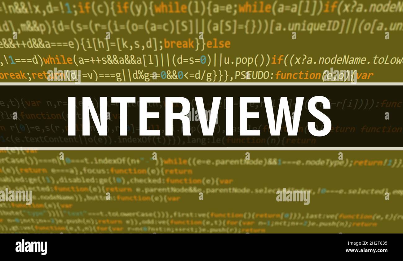 Interviews with Abstract Technology Binary code Background.Digital ...