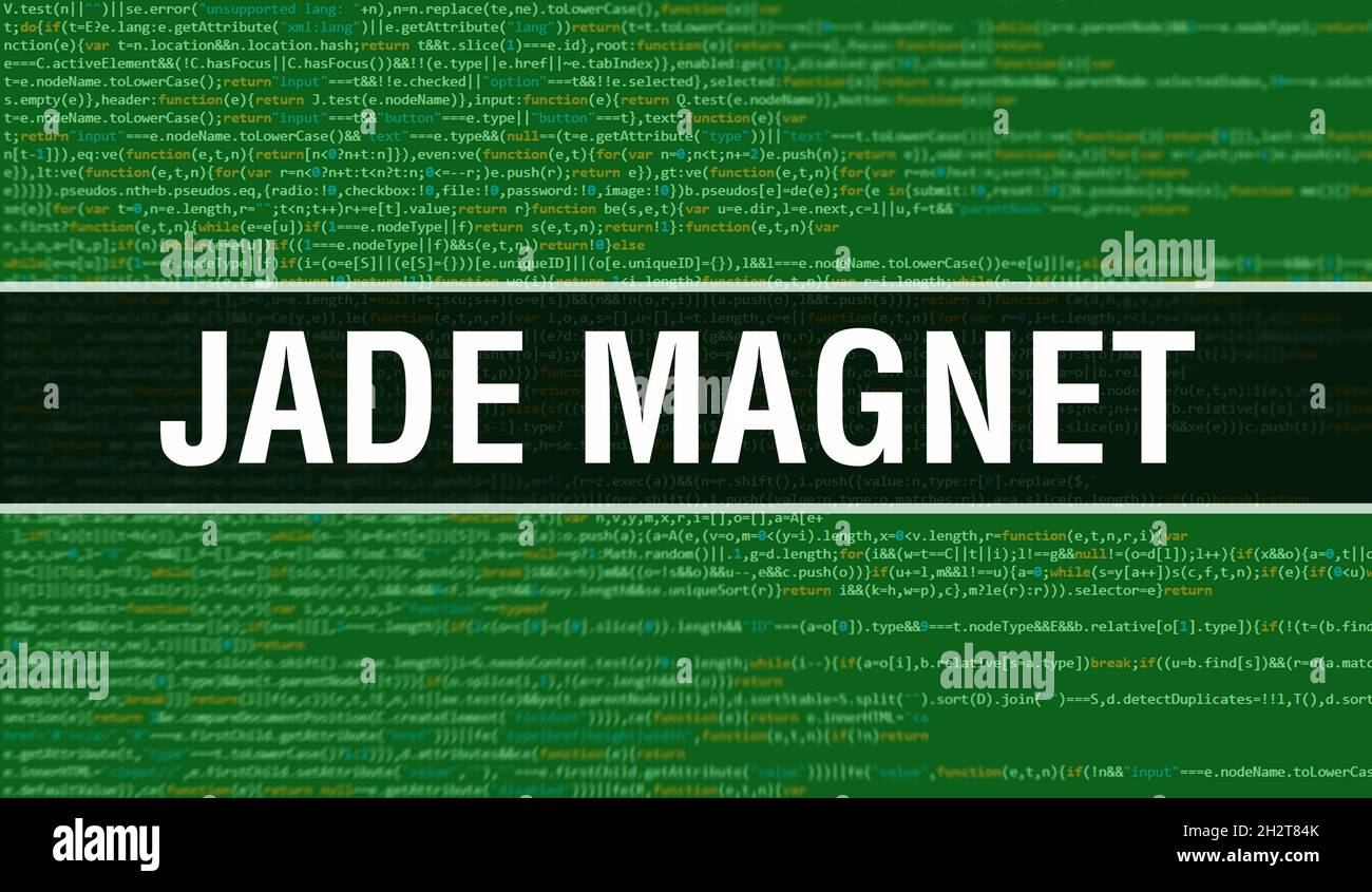 Jade Magnet concept with Random Parts of Program Code. Jade Magnet with ...