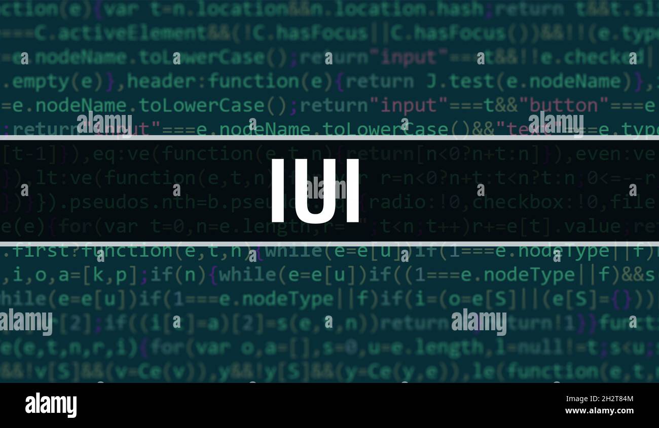 Iui With Binary Code Digital Technology Background Abstract Background With Program Code And