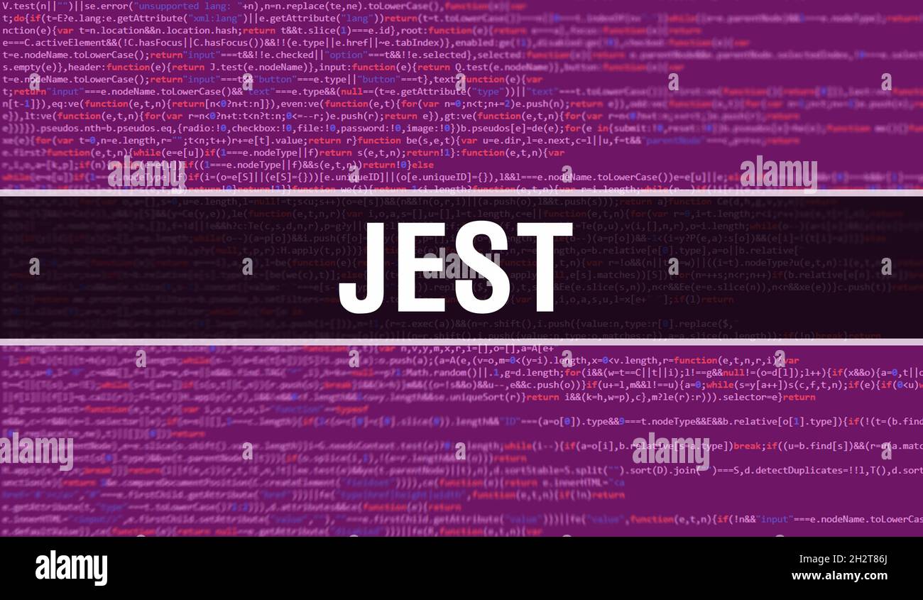 Jest concept with Random Parts of Program Code. Jest with Programming ...