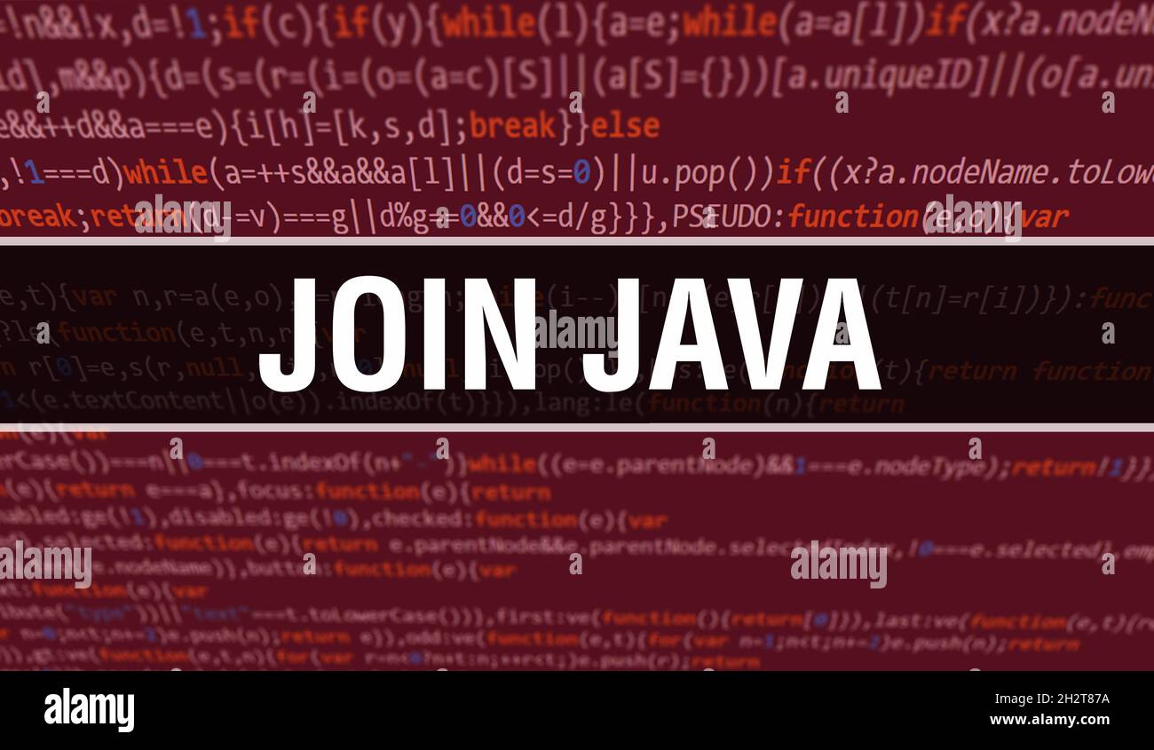 Join Java Concept Illustration Using Code For Developing Programs And App Join Java Website