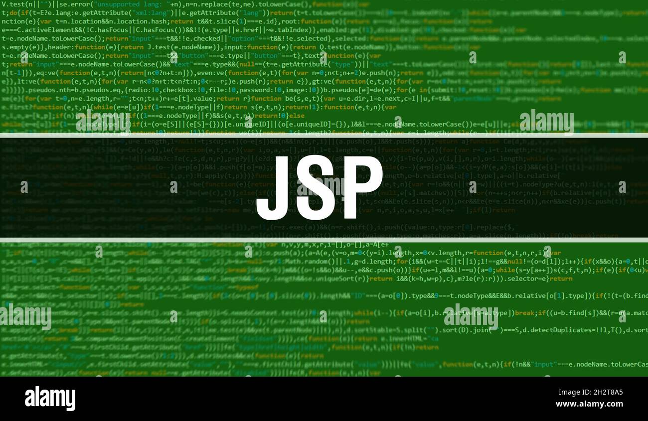 Jsp Concept With Random Parts Of Program Code Jsp With Programming Code Abstract Technology