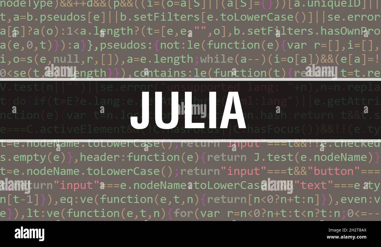Julia with Digital java code text. Julia and Computer software coding ...