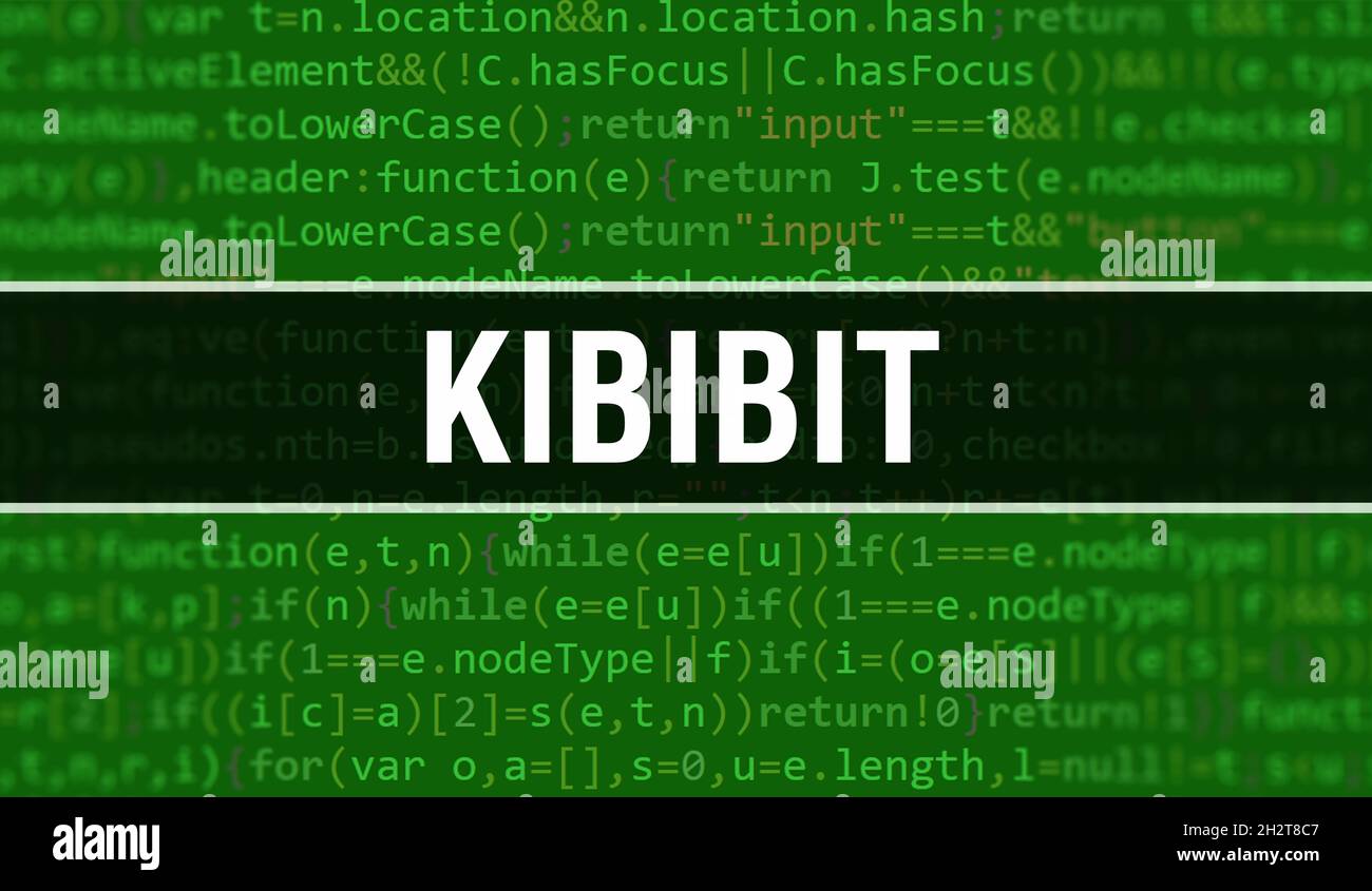 kibibit concept with Random Parts of Program Code.kibibit text written ...