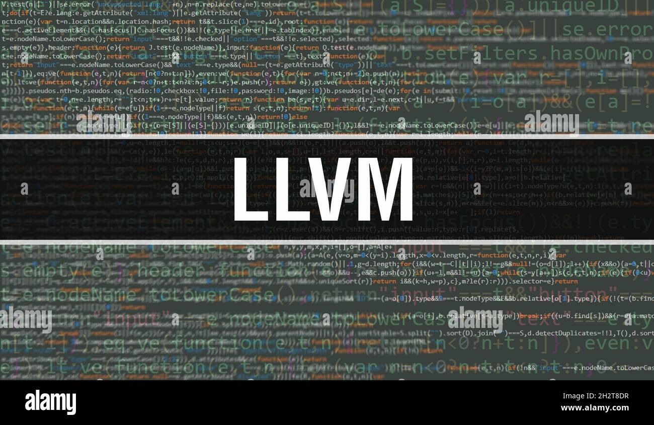Llvm Concept With Random Parts Of Program Codellvm Text Written On Programming Code Abstract