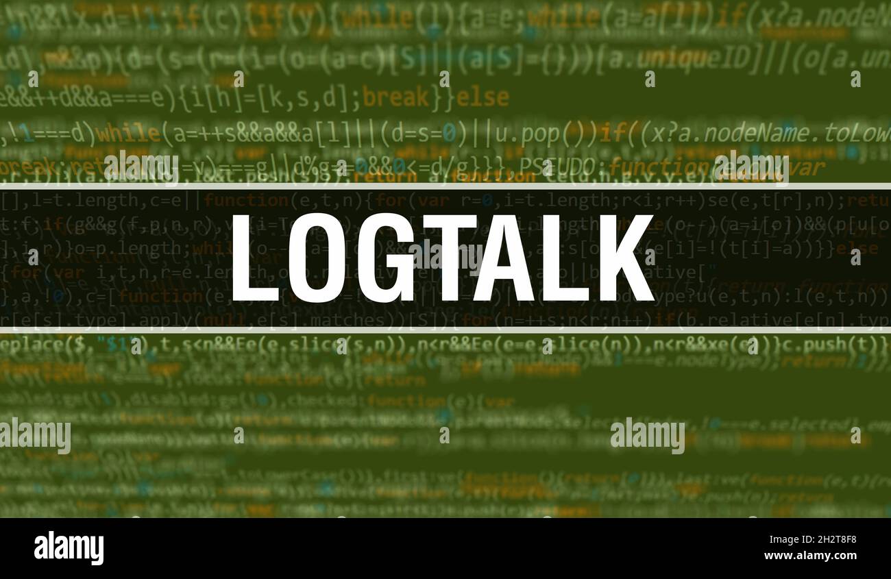 Logtalk concept with Random Parts of Program Code. Logtalk with Programming code abstract ...