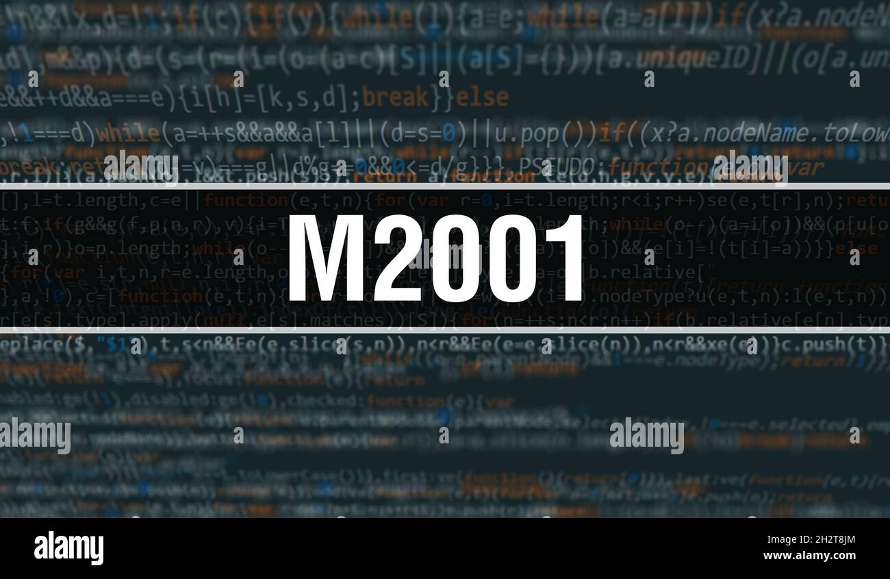 M2001 concept with Random Parts of Program Code. M2001 with Programming ...