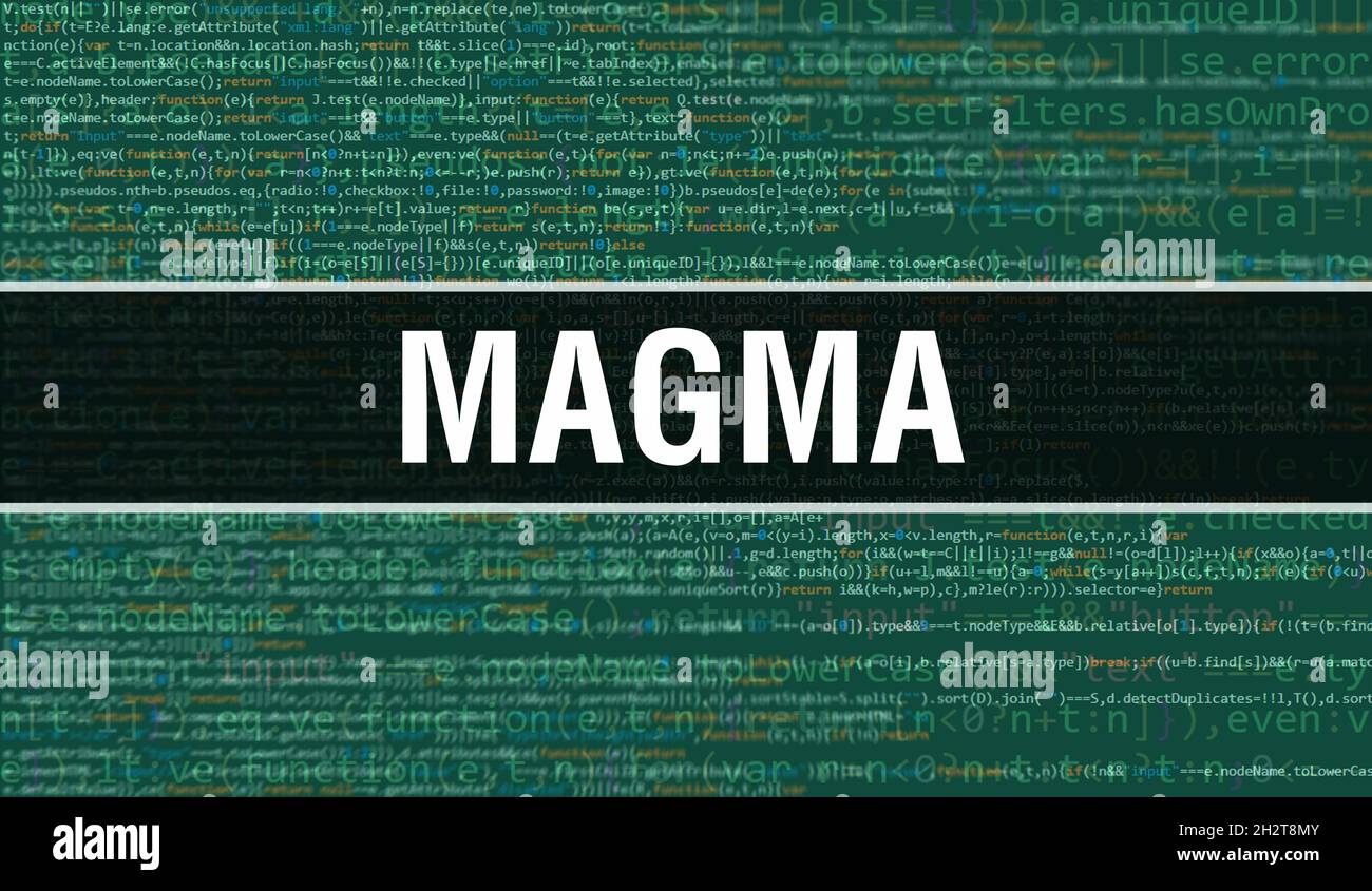 Magma Concept With Random Parts Of Program Codemagma Text Written On Programming Code Abstract