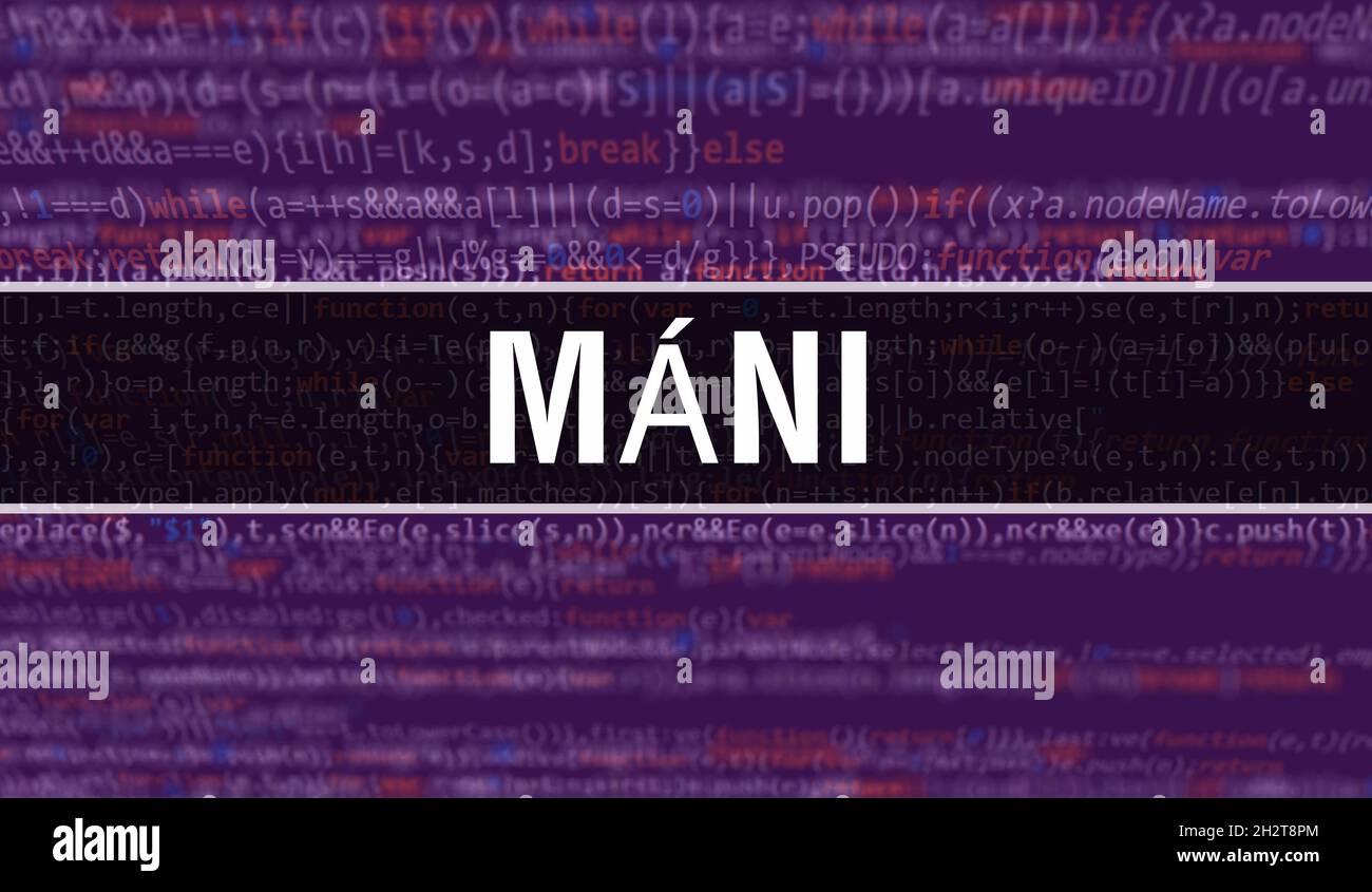 Máni concept with Random Parts of Program Code. Máni with Programming ...