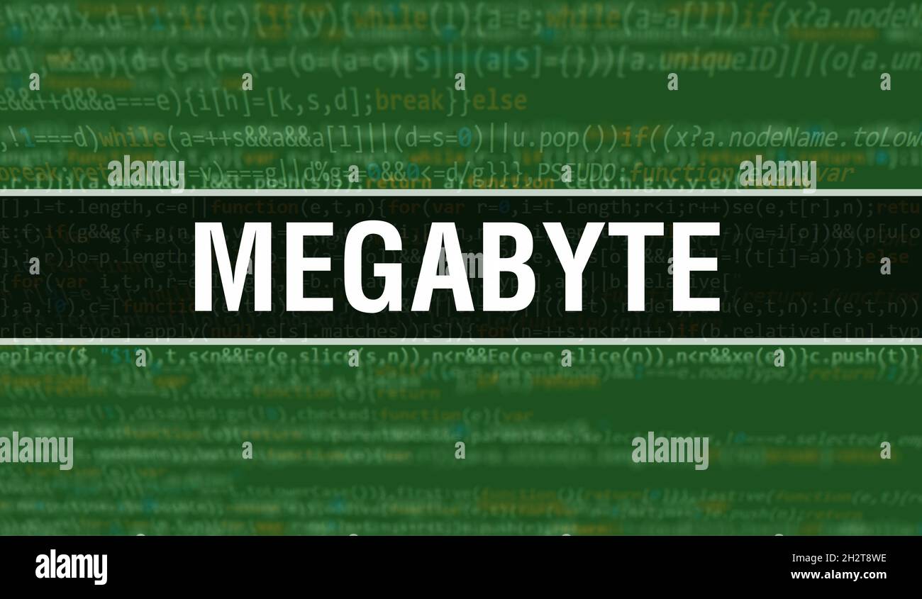 megabyte with Digital java code text. megabyte and Computer software ...