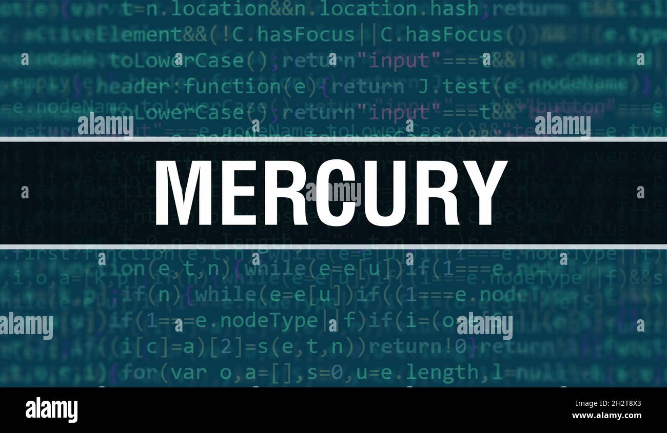 Mercury Concept With Random Parts Of Program Code Mercury With Programming Code Abstract