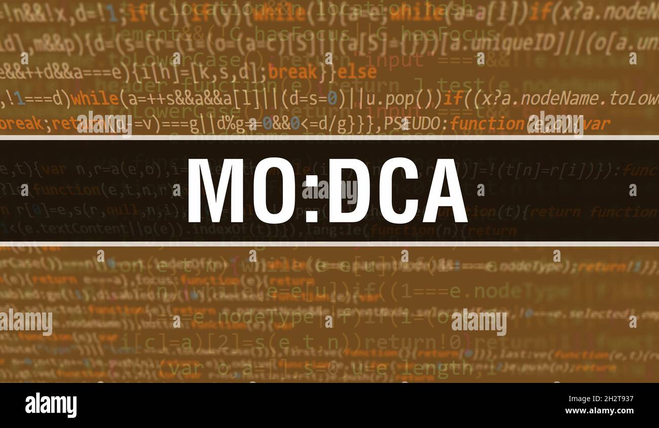MO:DCA with Digital java code text. MO:DCA and Computer software coding ...